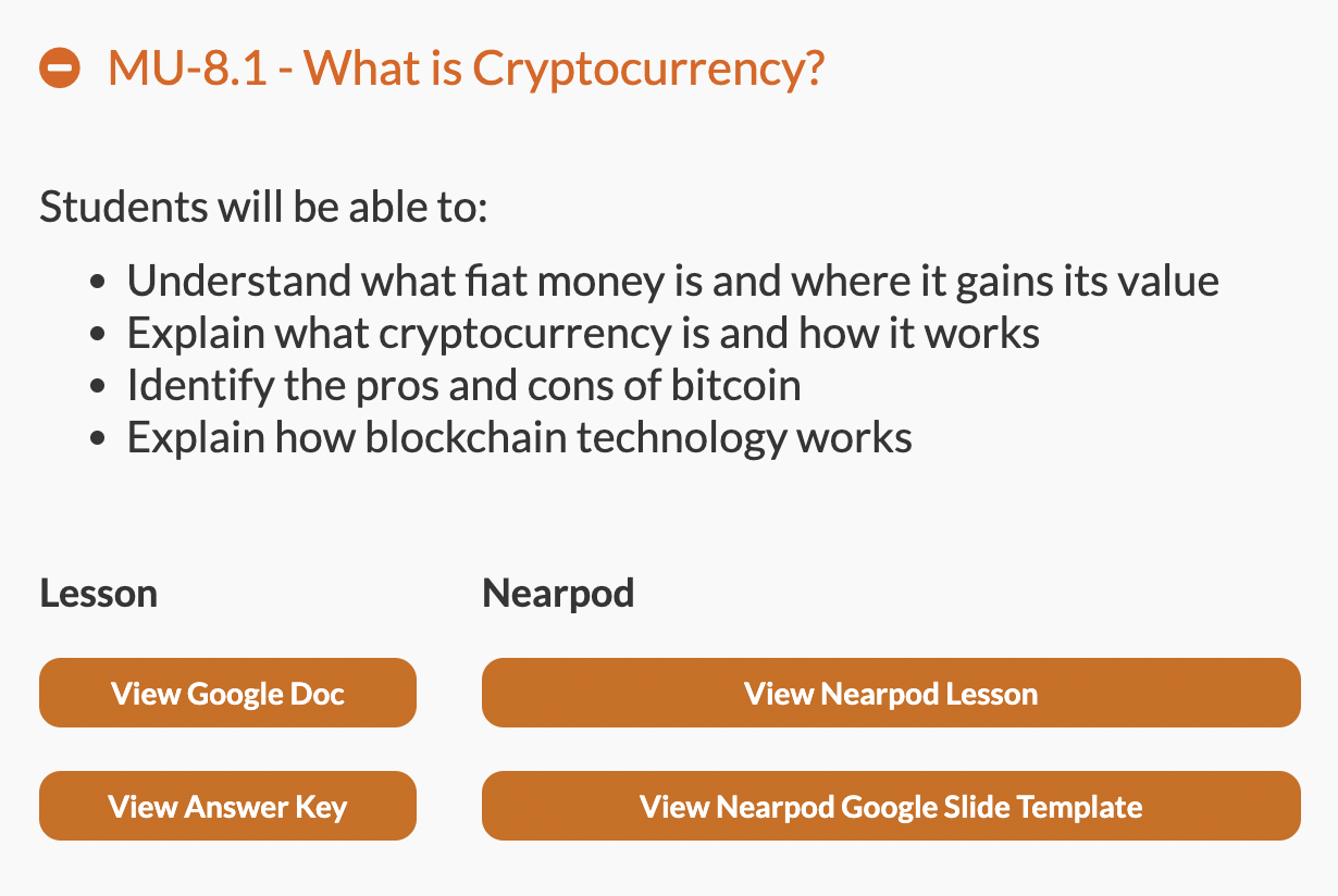 Curriculum Announcements: Cryptocurrency Nearpods! - Blog